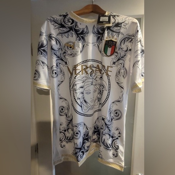 Puma | Shirts | Italy X Versace Jersey White | Poshmark